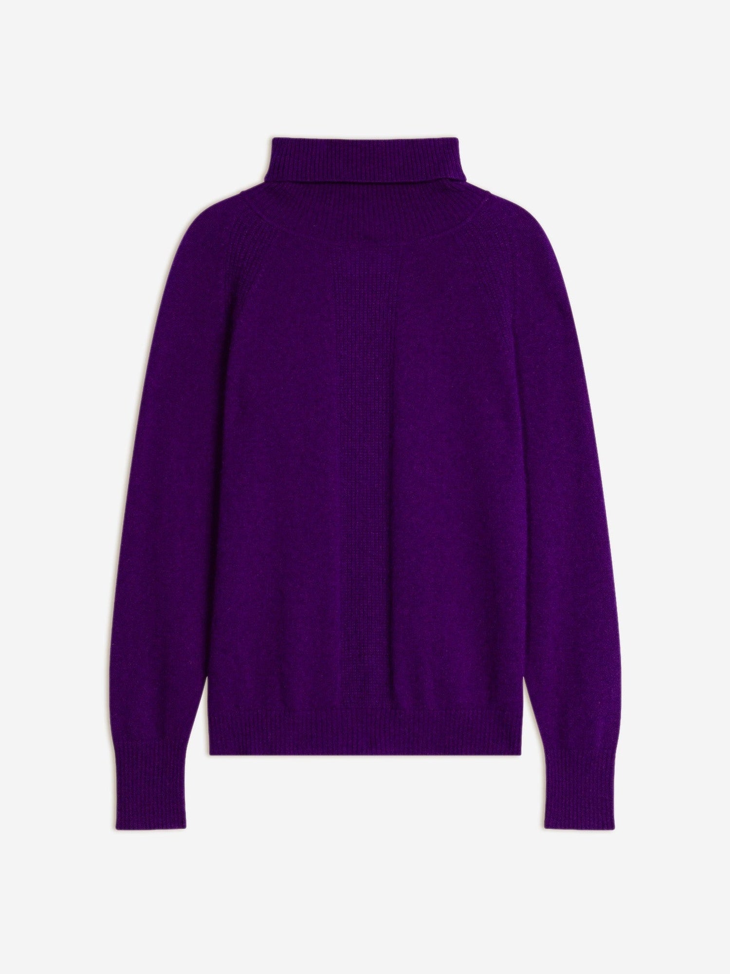 DOLCE pull col roulé violette 100% cachemire – Authentic Cashmere